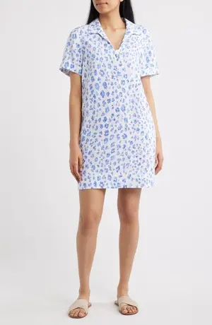 Tommy Bahama Leopard Print Shirtdress - Grape Pools