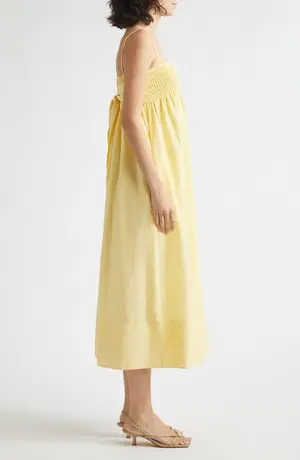 Vince Tie Front Cotton & Silk Maxi Sundress