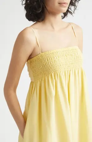 Vince Tie Front Cotton & Silk Maxi Sundress