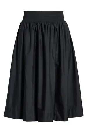 Nordstrom Smocked Waist Pleated Midi Skirt