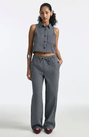 Brooklyn Industries Tie Waist Wide Leg Pants