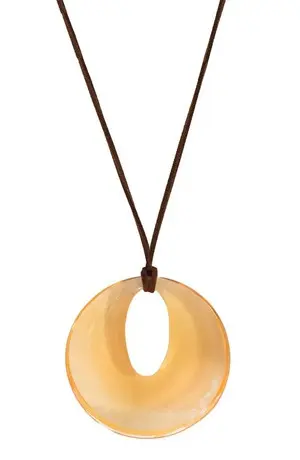 MARLYN SCHIFF Quinn Pendant Necklace - Brown Glaze