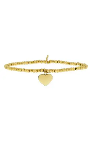 MARLYN SCHIFF Heart Pendant Bracelet - Gold