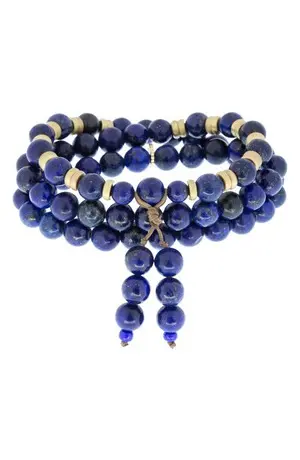MARLYN SCHIFF Mala Convertible Necklace - Lapis