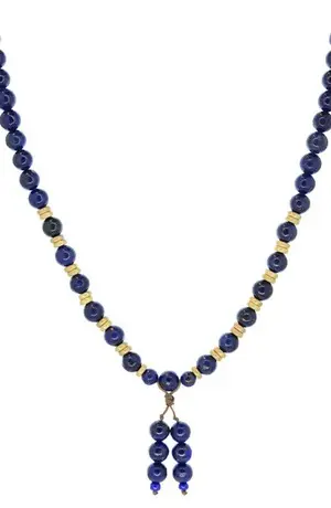 MARLYN SCHIFF Convertible Beaded Necklace/bracelet - Lapis
