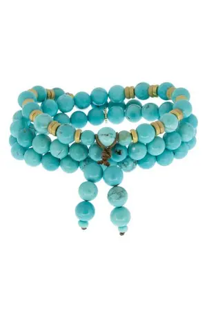 MARLYN SCHIFF Mala Convertible Necklace - Turquoise