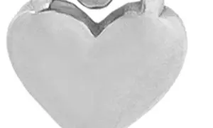 MARLYN SCHIFF Heart Charm Huggie Earrings - Silver