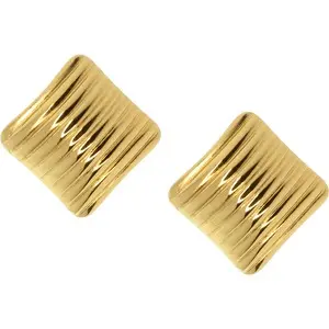 MARLYN SCHIFF Square Stud Earrings - Gold