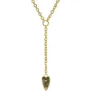 MARLYN SCHIFF Emilia Heart Charm Y-necklace - Gold