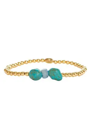 MARLYN SCHIFF Gemma Turquoise Bead Bracelet - Turquoise Multi