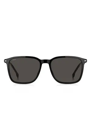 BOSS Rectangle Sunglasses - Black/grey