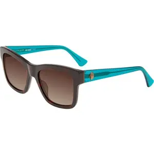 Kurt Geiger Square Frame Sunglasses - Havana/brown Sf