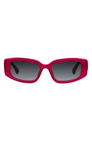 Kurt Geiger Rectangular Sunglasses - Fuchsia Crystal/grey
