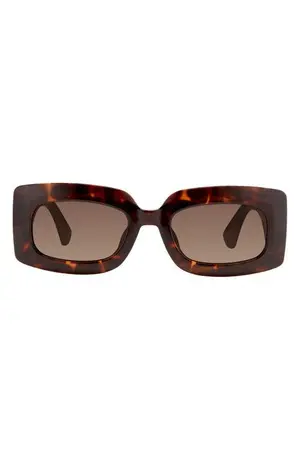 Kurt Geiger Rectangular Sunglasses - Havana/brown