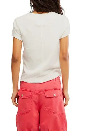Free People Nova Organic Cotton Blend Graphic T-shirt - Cherry Combo