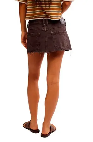Free People Lainey Cutoff Denim Miniskirt