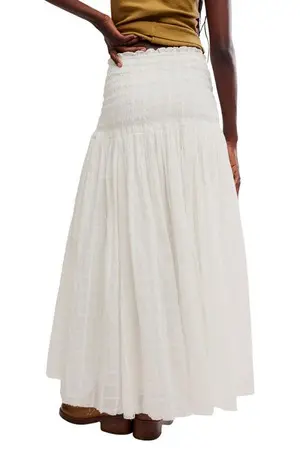 Free People Raven Smocked Maxi Skirt