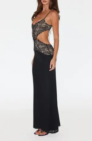TIGER MIST Wisteria Lace Cutout Maxi Dress