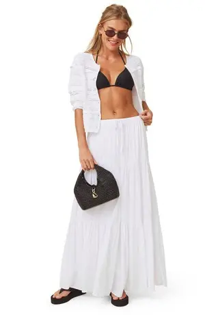 Splendid Giovanna Open Stitch Cardigan - White