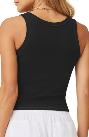 Splendid Roma Cotton Blend Tank - Black