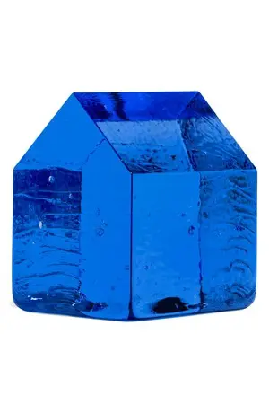 KOSTA BODA Glass House Sculpture - Blue