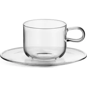 KOSTA BODA Viva Cup & Saucer Set - Clear