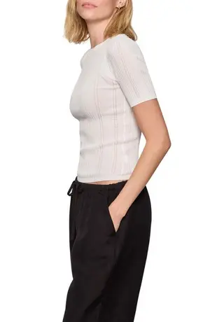 Sanctuary Pointelle Rib T-shirt