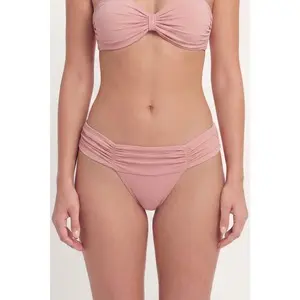 NUAJE NUAJE Ariel Ruched Bikini Bottom - Pink