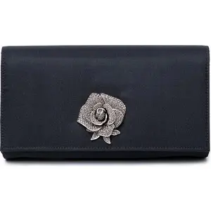 MICHELLE WILHITE The Olivia Clutch Evening Bag With Silver Tone Knot Hardware - Black