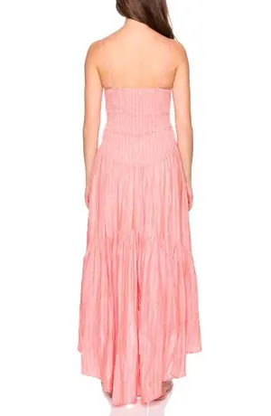Susana Monaco Linen Drop Waist High-low Maxi Dress - Extra