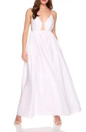 Susana Monaco Empire Waist Sleeveless Linen Maxi Dress - Sugar