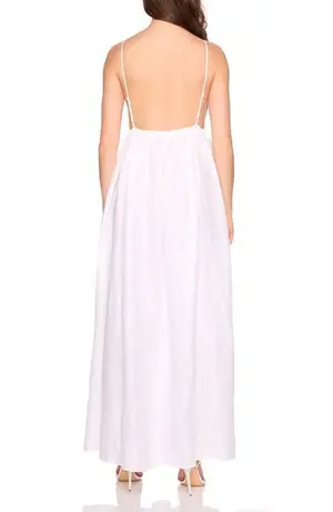 Susana Monaco Empire Waist Sleeveless Linen Maxi Dress