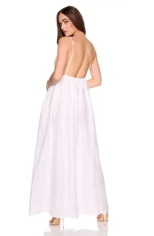 Susana Monaco Empire Waist Sleeveless Linen Maxi Dress
