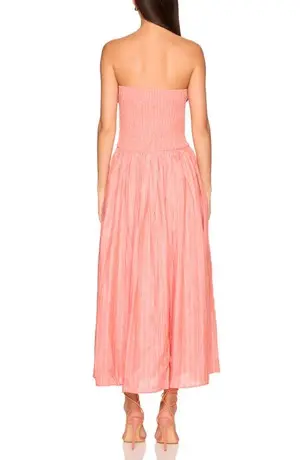 Susana Monaco Smocked Waist Strapless Maxi Dress - Extra