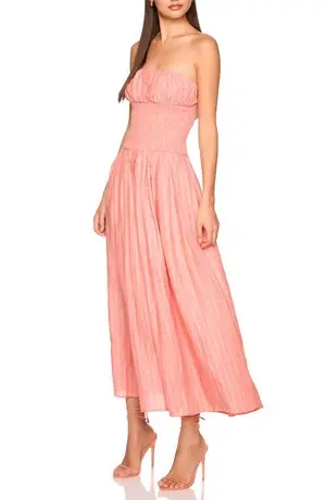 Susana Monaco Smocked Waist Strapless Maxi Dress - Extra