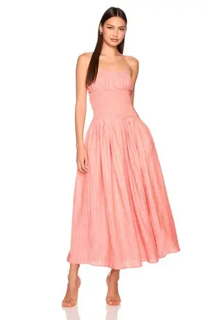Susana Monaco Smocked Waist Strapless Maxi Dress - Extra
