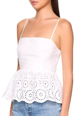 Susana Monaco Embroidered Eyelet Cotton Camisole