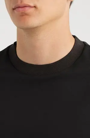 BOSS Tessler Cotton Ringer T-shirt - Black