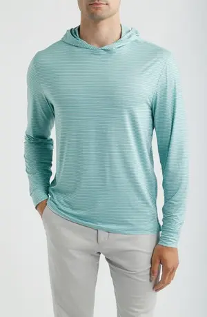 Johnnie-o Talon Stripe Upf 50+ Hoodie - Sublime