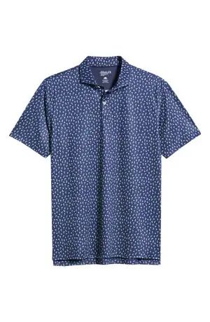 Johnnie-o Pop Tails Cocktail Print Performance Jersey Polo