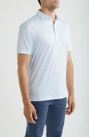 Johnnie-o Pip Floral Performance Jersey Polo - Maliblu
