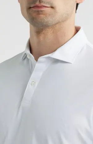 Johnnie-o Solid Mesh Performance Jersey Polo - White