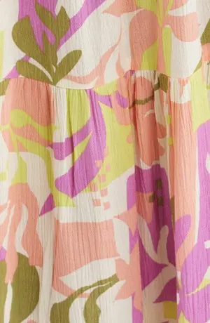 Rip Curl Topanga Canyon Print Sleeveless Maxi Dress - Pink Multi