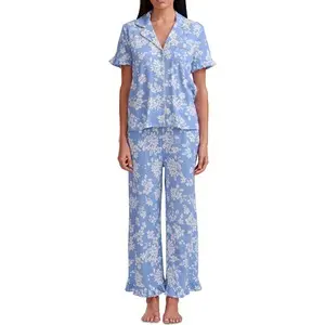 Splendid Ruffle Trim Pajamas - Hydrangeafloral