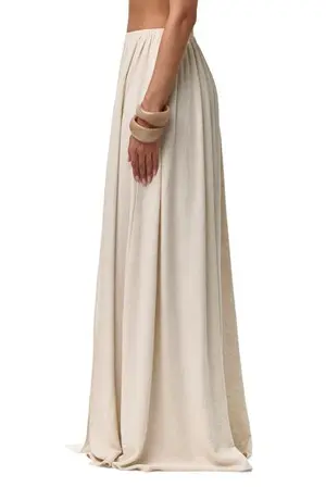 Naked Wardrobe Gathered Side Slit Maxi Skirt