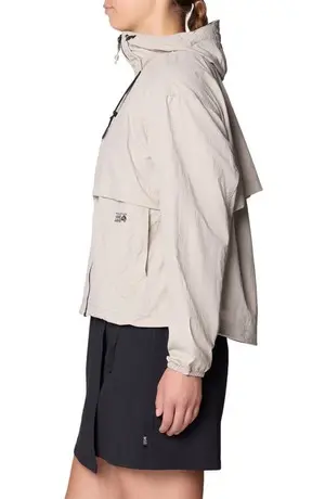 Mountain Hardwear Stryder Water Repellent Recycled Nylon Jacket - Oyster Shell