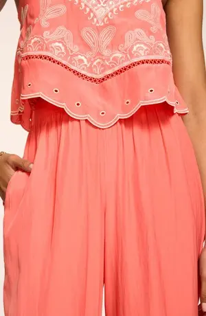 Ramy Brook Aspen Embroidered Bodice Jumpsuit