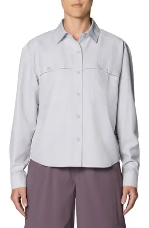 Mountain Hardwear Sun Drift Cooling Long Sleeve Upf 50+ Shirt - Grey Ice