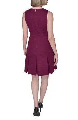 Karl Lagerfeld Paris Karl Lagerfeld Textured Stretch A-line Dress