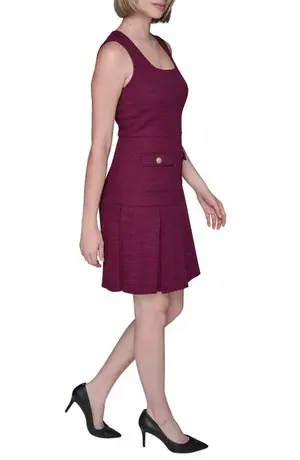 Karl Lagerfeld Paris Karl Lagerfeld Textured Stretch A-line Dress
